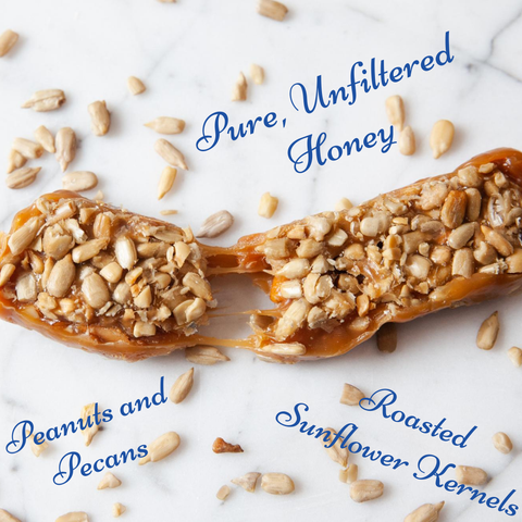 Honey Bunchie, LLC - Bon Bee Gourmet Honey Bar, Peanut Pecan (12 ct ...