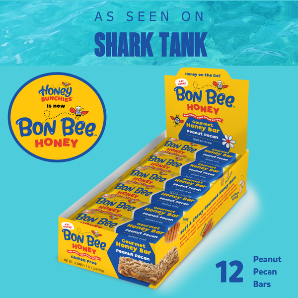 Honey Bunchie, LLC - Bon Bee Gourmet Honey Bar, Peanut Pecan (12 ct ...